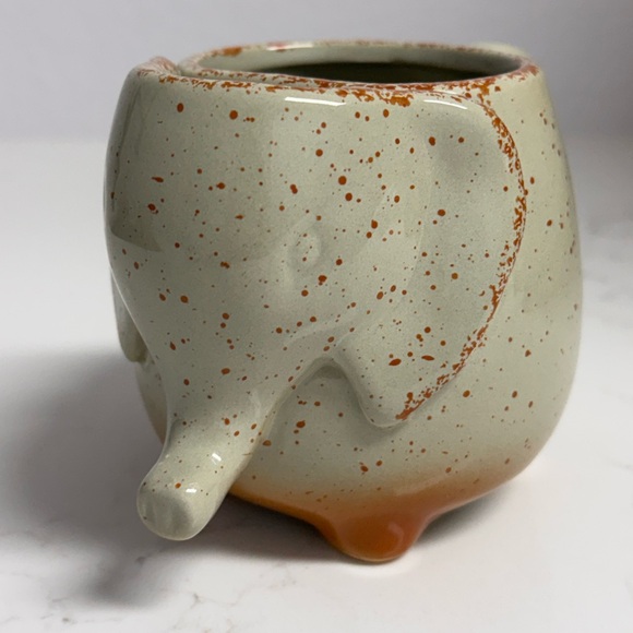 Art | Elephantshaped Ceramic Tea Mug With Trunk Up For Luck Builtin Tea ...